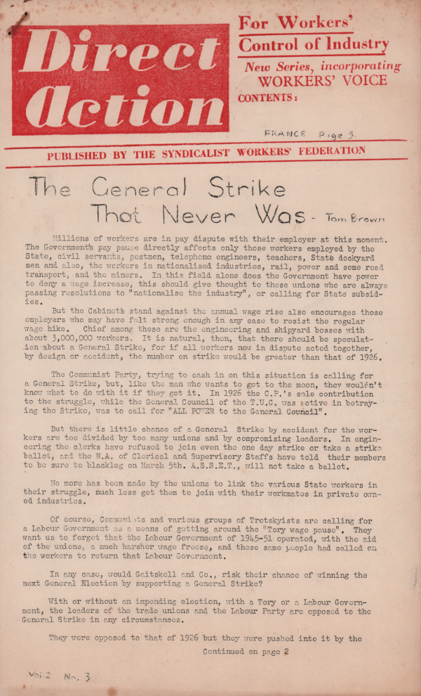 Direct Action (SWF): Vol 2 #03 March 1962 | libcom.org